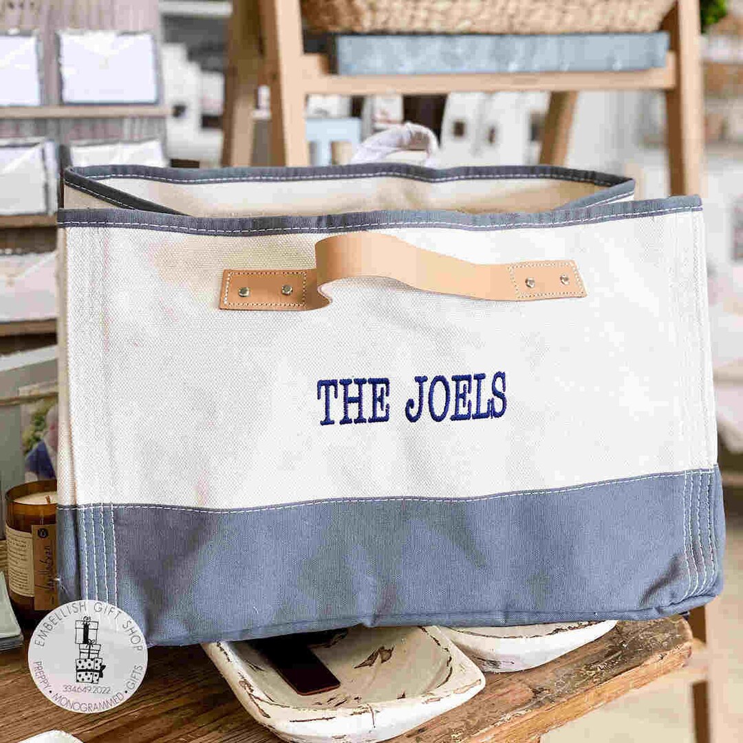 Personalized Canvas Organizer Tote Personalized Organizer| Monogrammed ...