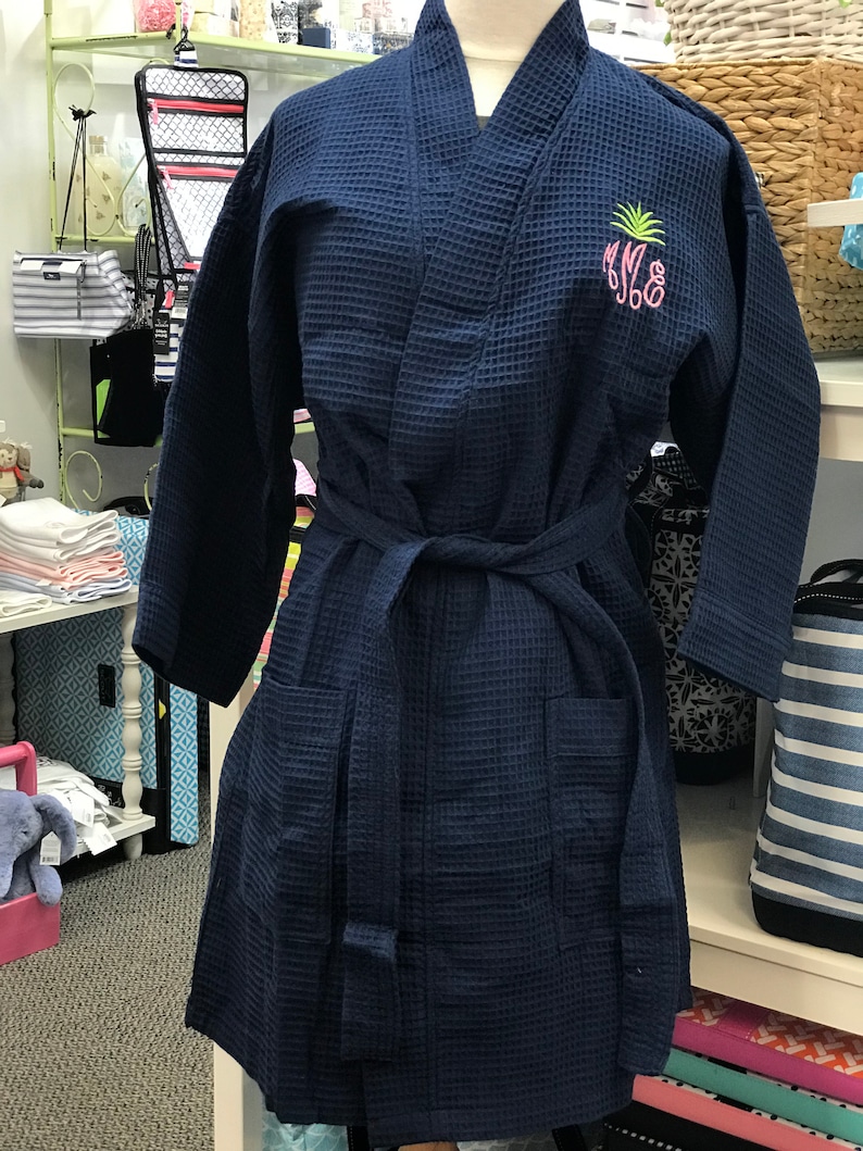 Monogrammed Waffle Robe Choose Colors Great Personalized Gift From ...