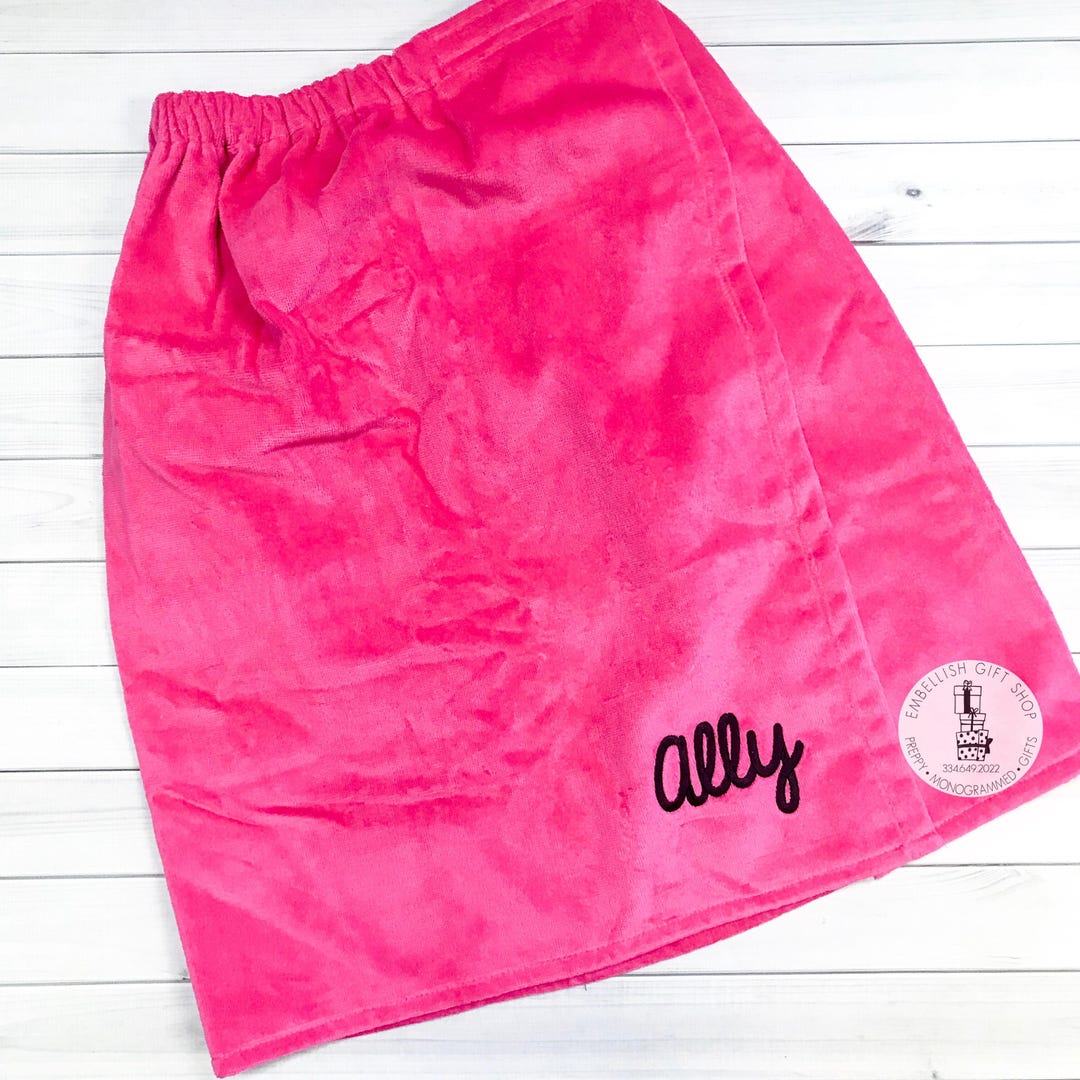 Monogrammed Terry Cloth Spa Wrap – Bridesmaid Gift, Shower Towel - Etsy