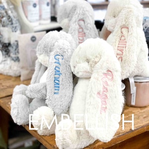 Monogrammed Bunny|personalized Bunny Rabbit,personalized Baby Gift ...