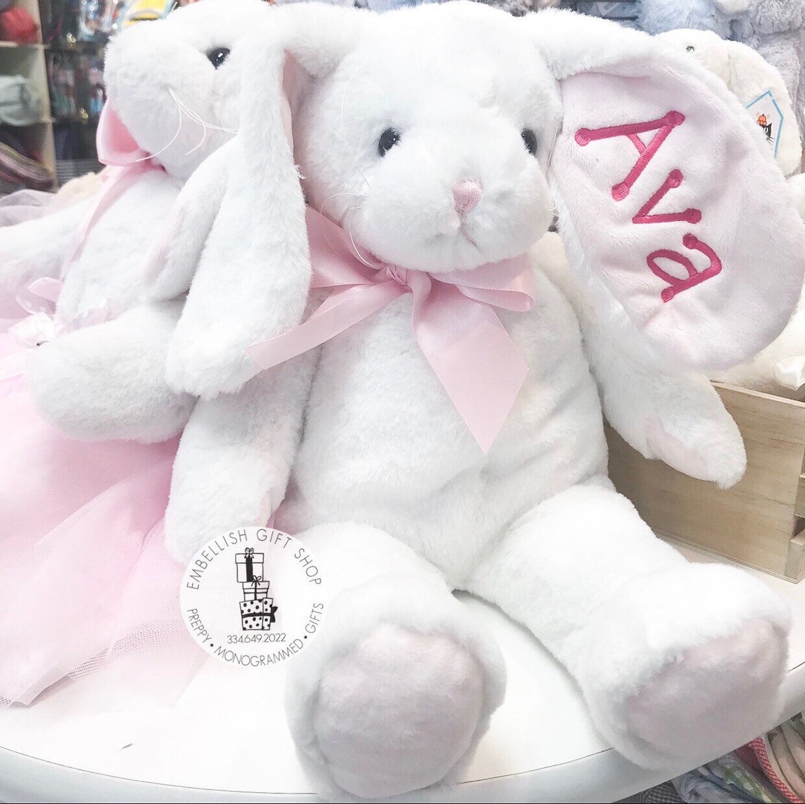 Monogrammed Bunny|personalized Bunny Rabbit,personalized Baby Gift ...