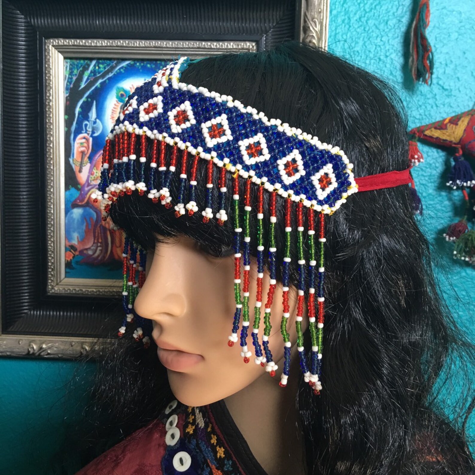 Beaded Head Ornament. - Etsy