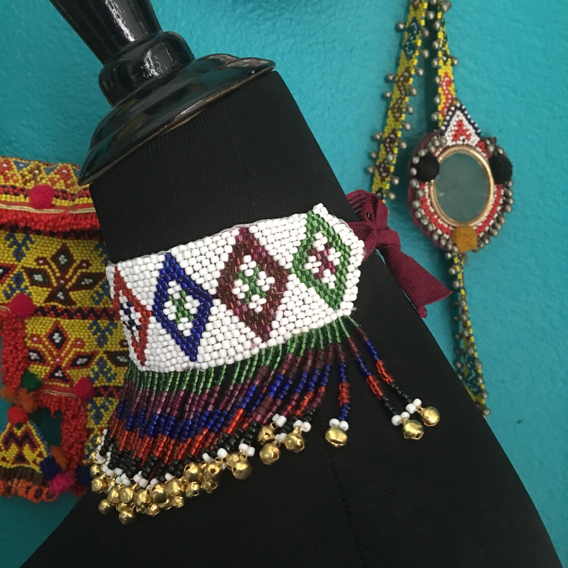 Beaded Kuchi Necklace. - Etsy