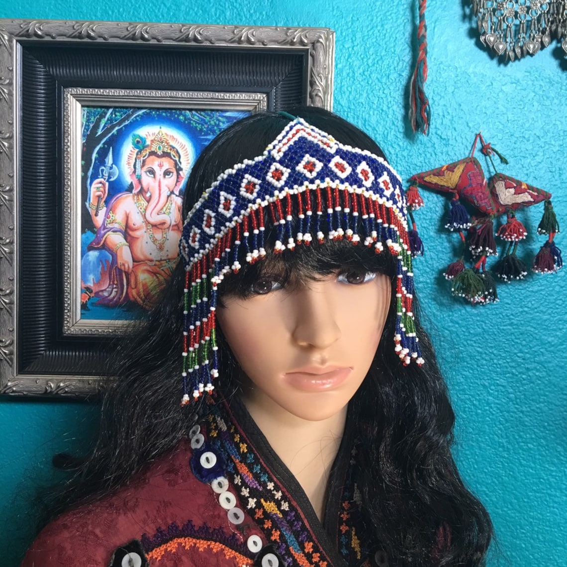 Beaded Head Ornament. - Etsy