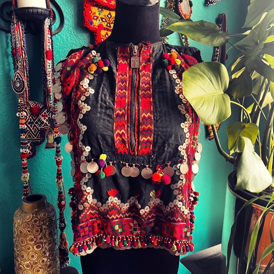 Beaded Kuchi Dress Front. (worn & Repurposed). - Etsy