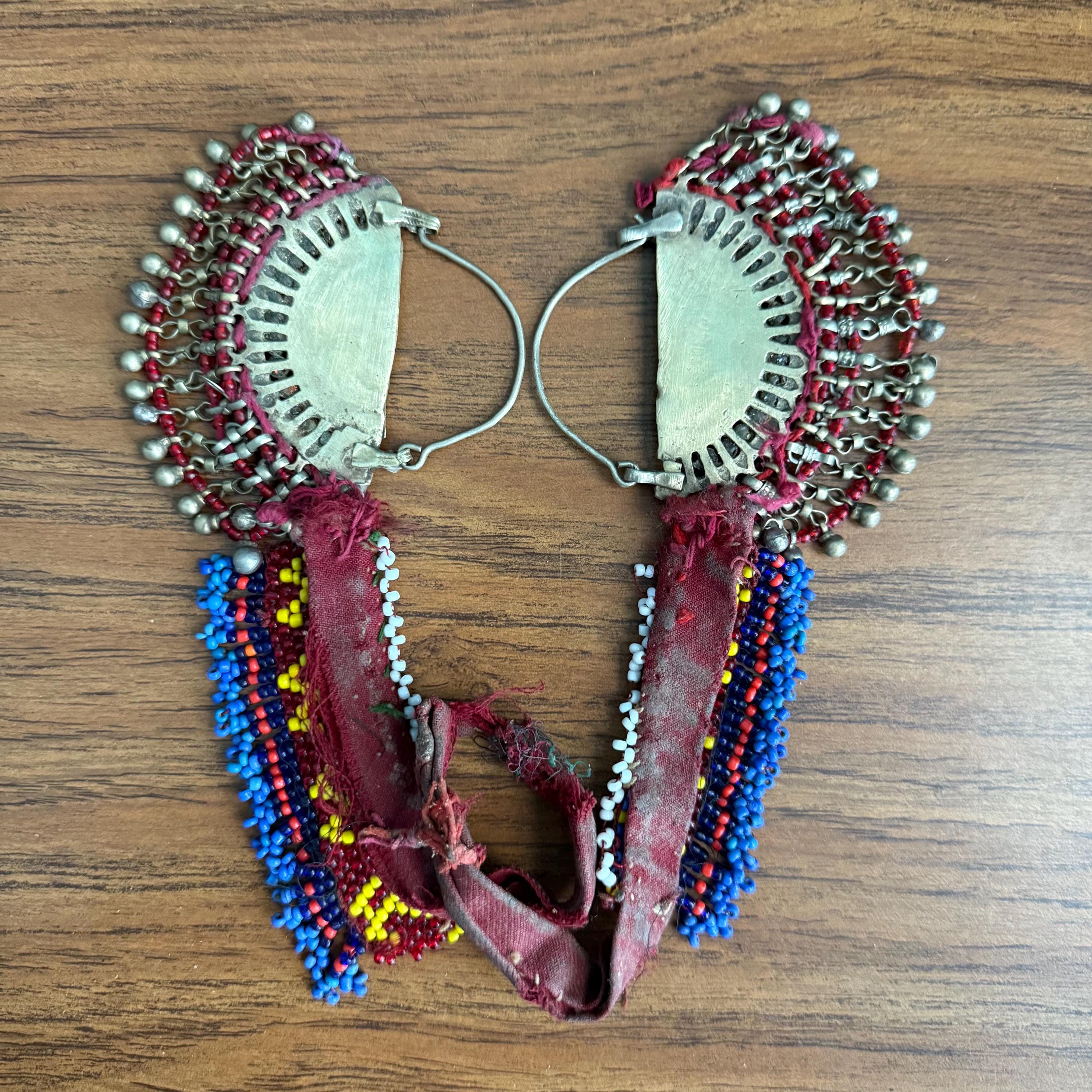 Large Pair of Kuchi Temporals With Colored Glass. (grubby). - Etsy