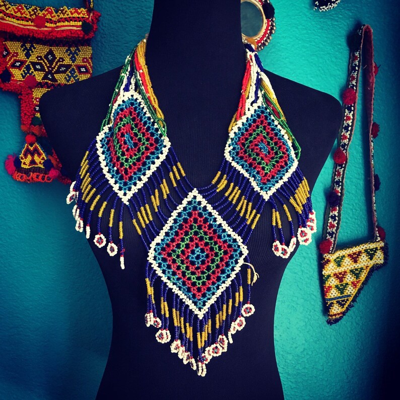 Beaded Kuchi Necklace. - Etsy