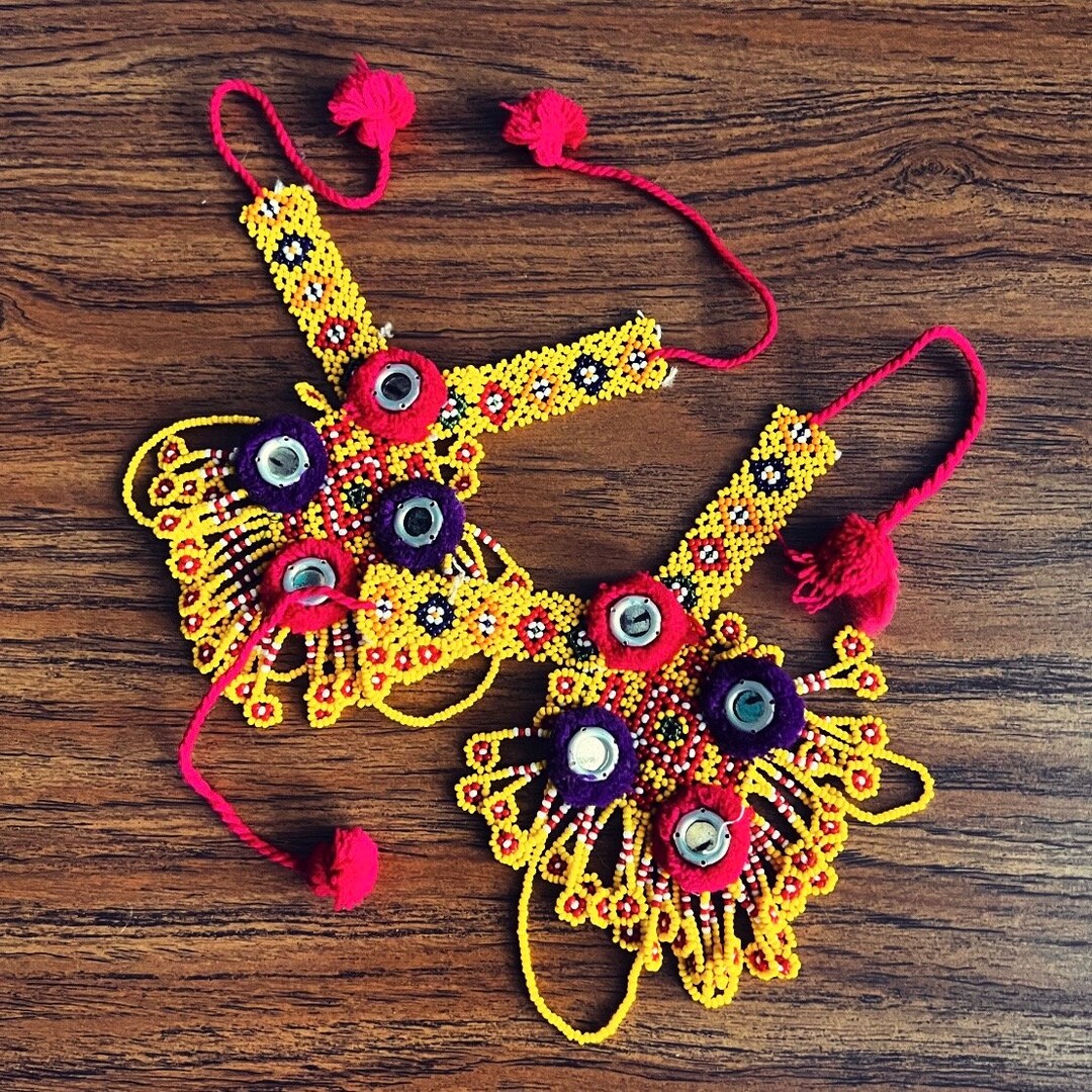 Beaded Kuchi Foot Decorations With Ties. - Etsy