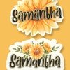 SUNFLOWER NAME DECAL | Sunflower Sticker | Sunflower Decal | Wine Glass ...