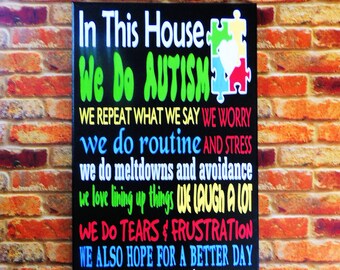 Autism wall art | Etsy