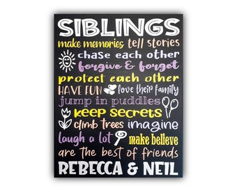 Siblings Sign | Etsy