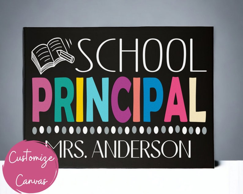 School Principal Office Wall Decor Personalized Name Sign - Etsy