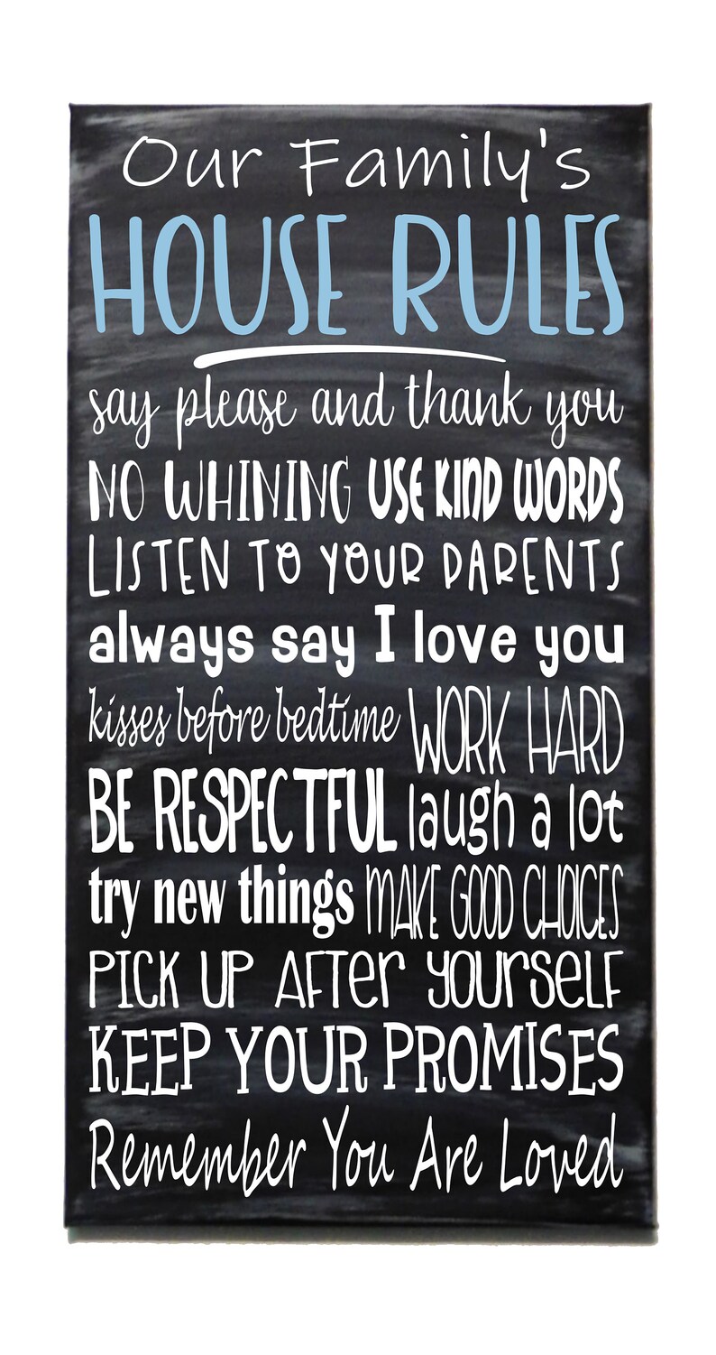 Family House Rules Sign Family Rules Customizable - Etsy