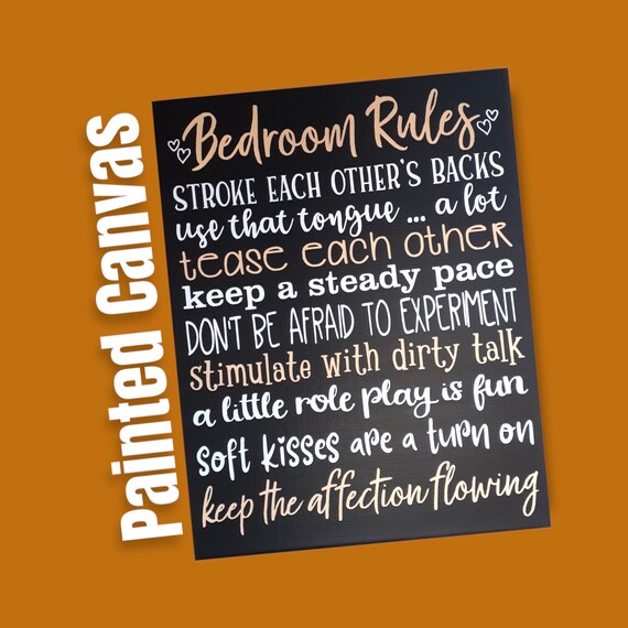 Adult Bedroom Rules Sign Naughty Decor for Couples Romantic - Etsy