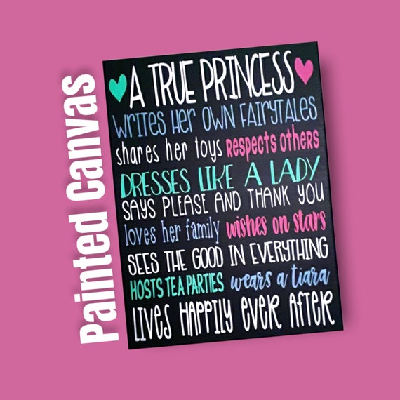 A True Princess Sign for Wall Princess Room Decor for Girls - Etsy