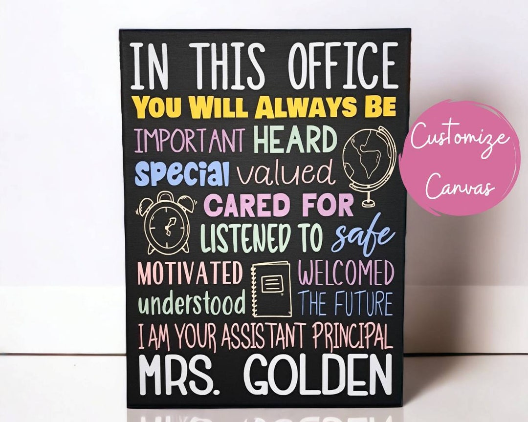 Assistant Principal Office Decor in This Office You Are - Etsy