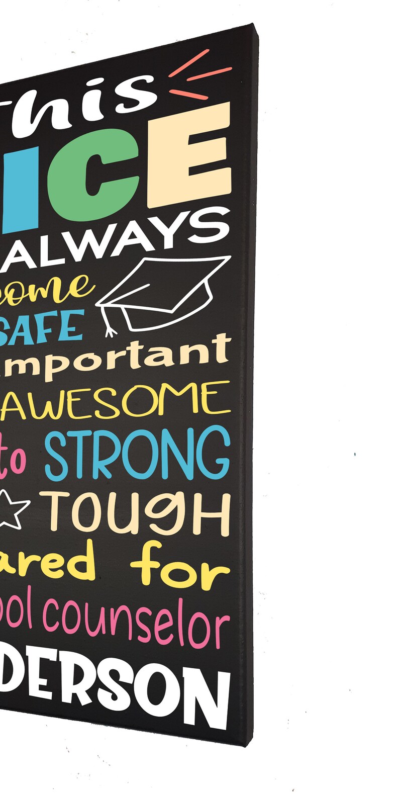 School Counselor Office Sign, Personalized Sign for Office, Gift for ...