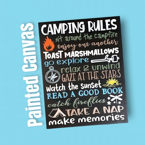 Editable Camp Rules Sign Custom Family Camping Rules Camping - Etsy