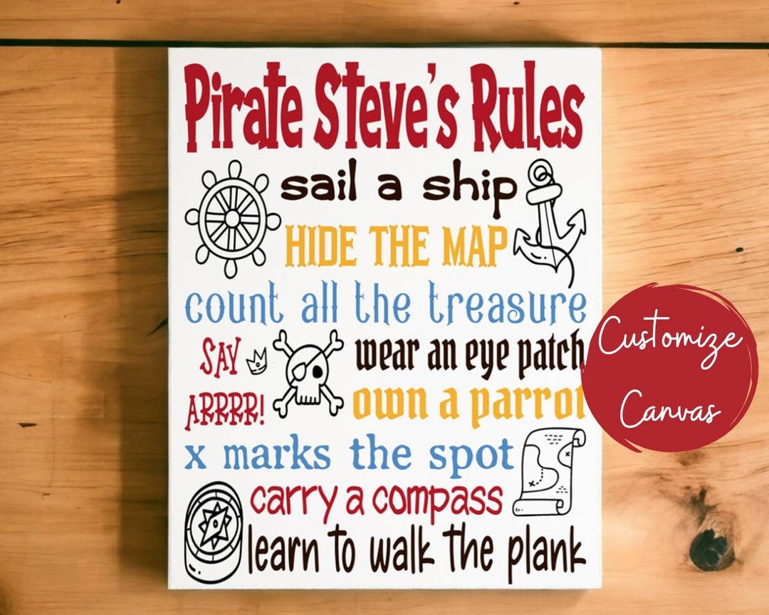 Personalized Pirate Sign, Pirate Theme Decor, Walk the Plank, Gift for ...