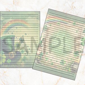 St. Patrick's Day Stationary, Printable Paper, Lined Writing Paper ...