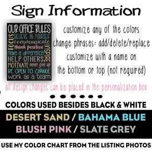 Office Rules Sign, Office Decor for Wall, HR Office, Human Resources ...
