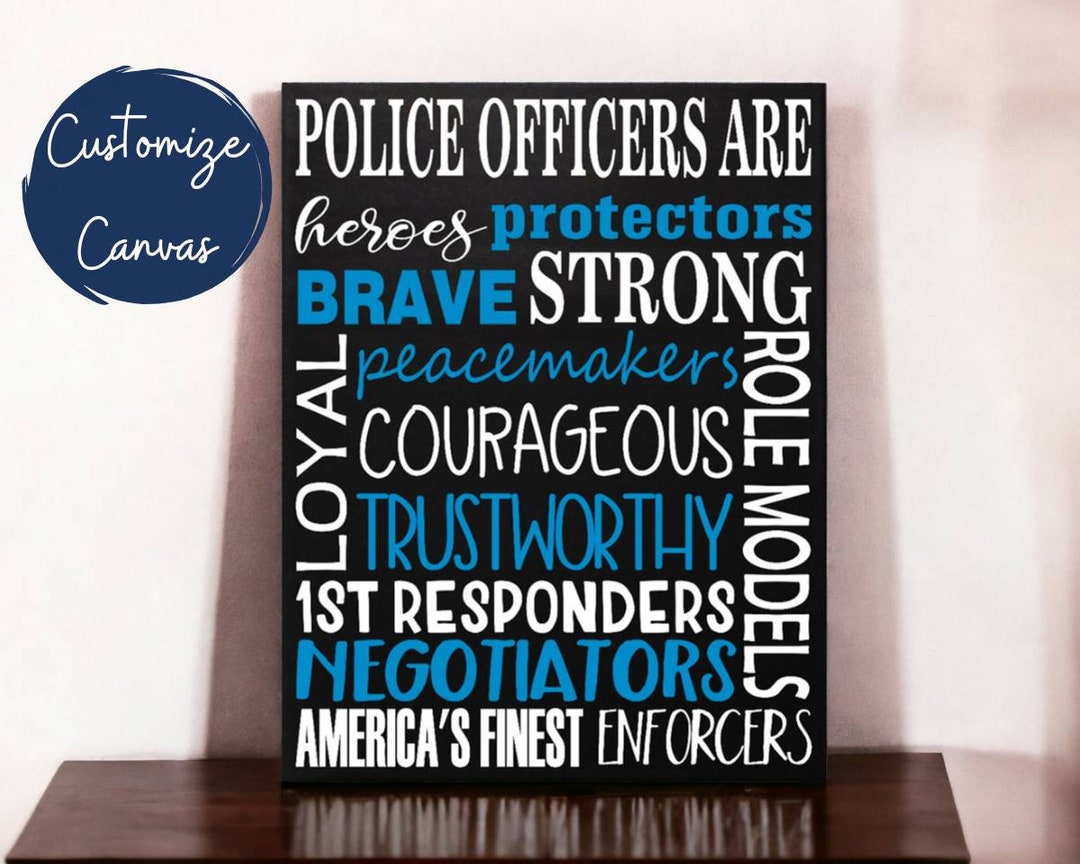 Police Officer Sign, Gift for Police, Word Art, Police Station Sign ...