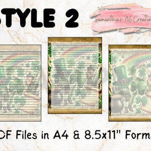 St. Patrick's Day Stationary, Printable Paper, Lined Writing Paper ...