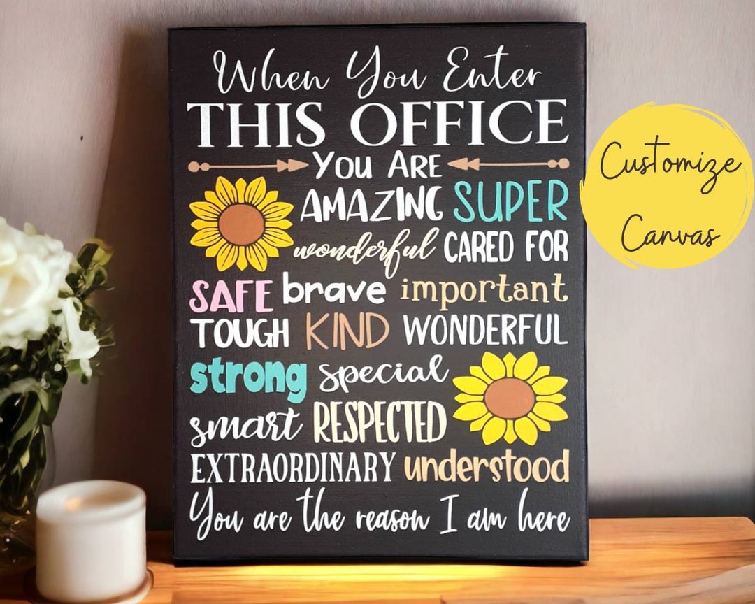 When You Enter This Office, Therapist Sign Personalized, Gift for ...