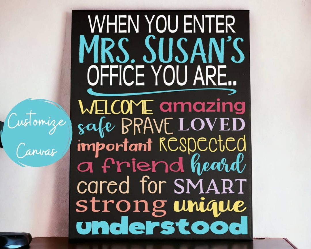 When You Enter This Office, Personalized Office Sign, Therapist Office ...