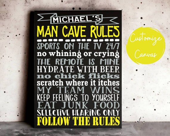 Man Cave Rules Humor
