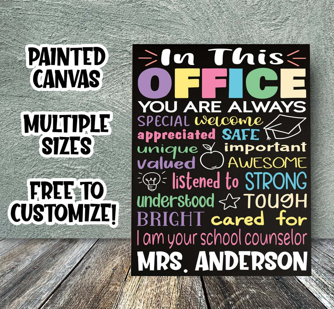 School Counselor Office Sign Personalized Sign for Office - Etsy
