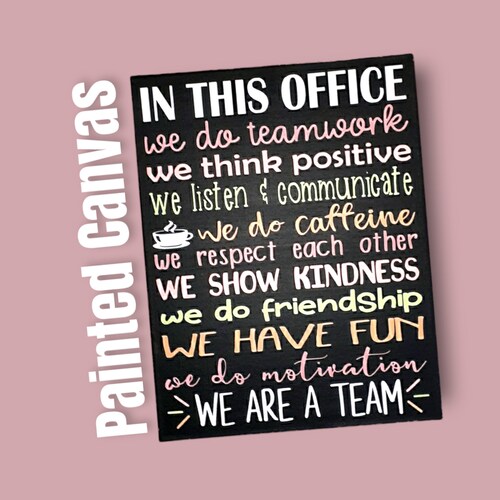 In This Office We Do Teamwork Wall Decal We Are A Team Poster - Etsy