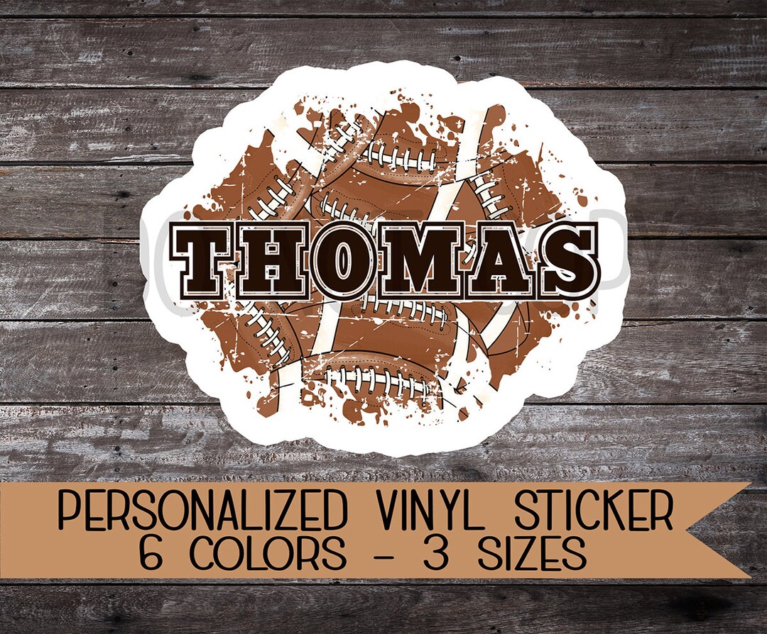 Football Vinyl Stickers Personalized, Custom Football Gifts, Sport ...