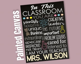 Teacher Door Sign Science - Etsy