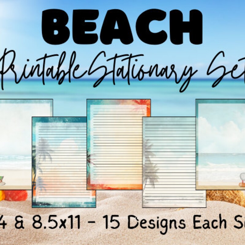 Beach Writing - Etsy