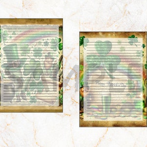 St. Patrick's Day Stationary, Printable Paper, Lined Writing Paper ...