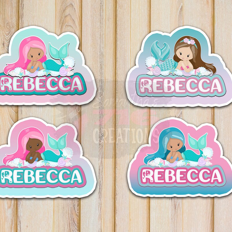 Mermaid Name Decal - Etsy