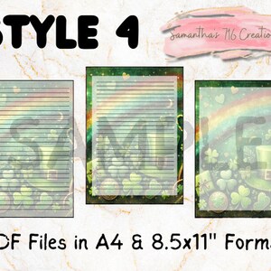 St. Patrick's Day Stationary, Printable Paper, Lined Writing Paper ...