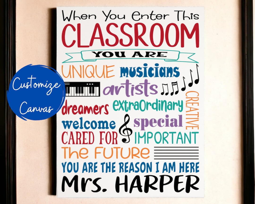 When You Enter This Classroom, Music Classroom Decor, Gift for Music ...