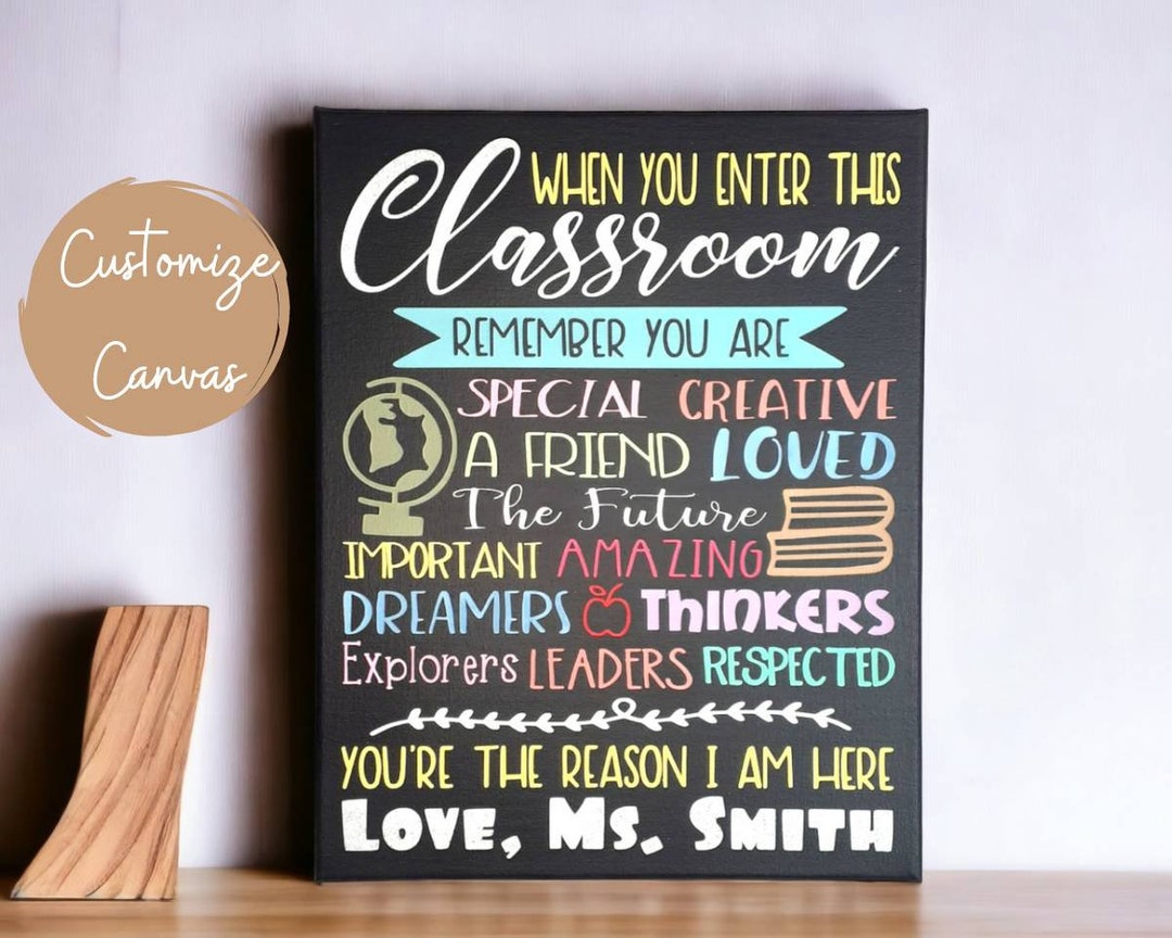 When You Enter This Classroom, Teacher Gifts Personalized, High School ...