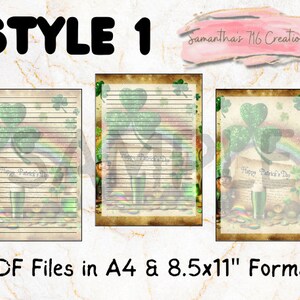 St. Patrick's Day Stationary, Printable Paper, Lined Writing Paper ...
