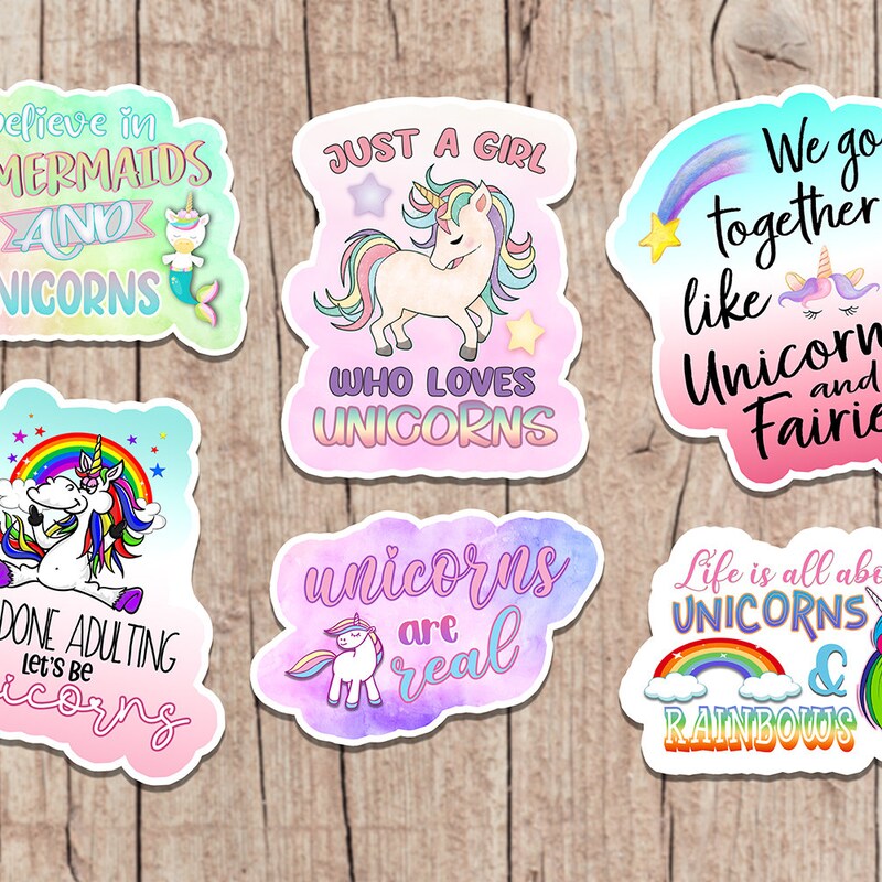 Unicorn Vinyl Sticker - Etsy