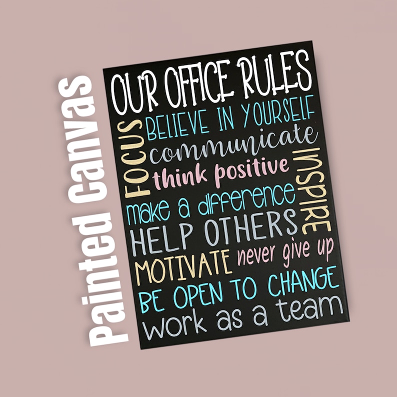 Office Rules Sign Office Decor for Wall HR Office Human - Etsy