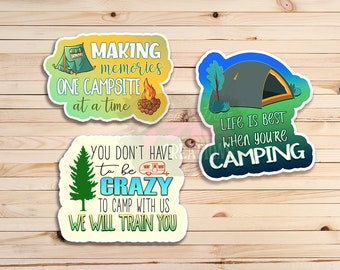 Funny Stickers Camping - Etsy