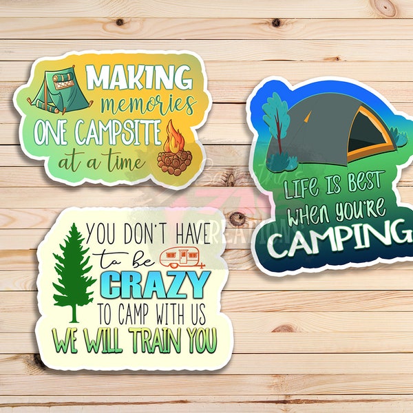 Camping Stickers - Etsy