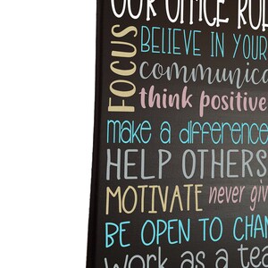 Office Rules Sign, Office Decor for Wall, HR Office, Human Resources ...