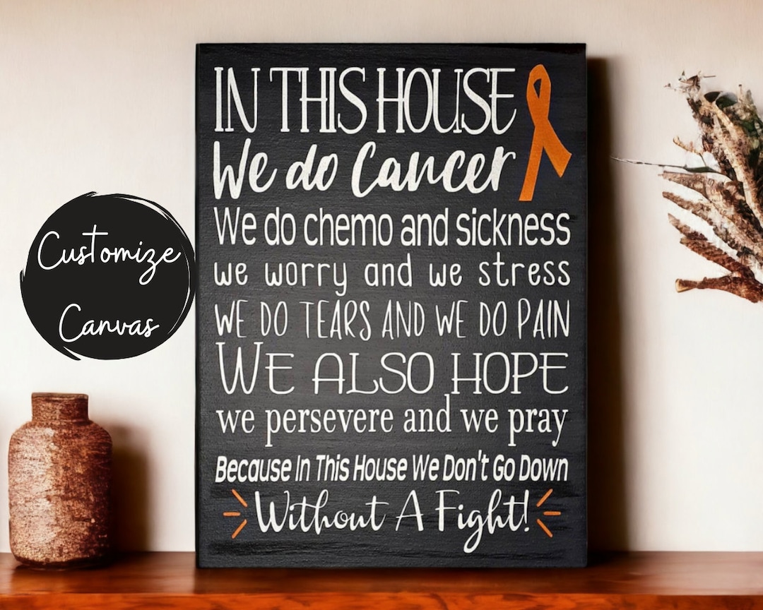 Personalized Cancer Awareness Canvas Sign: Inspirational Gift - Etsy