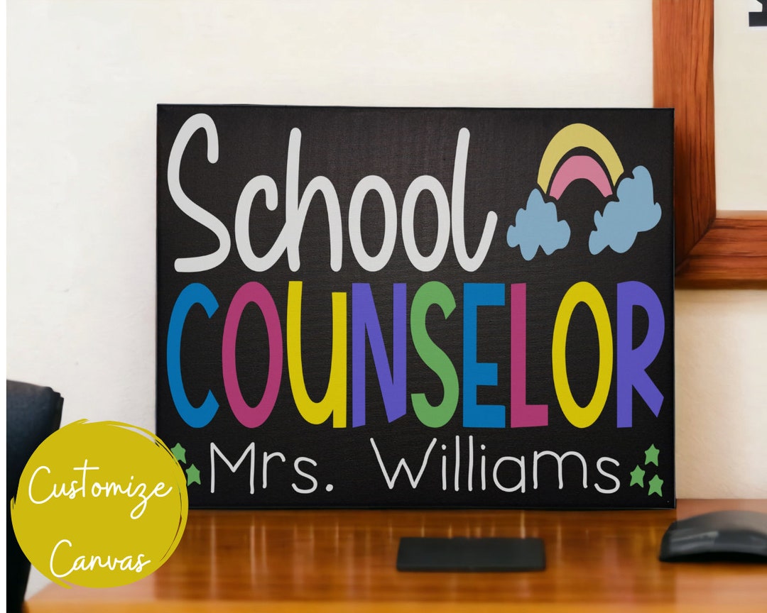 School Counselor Name Sign, Gift for School Social Worker, Guidance ...