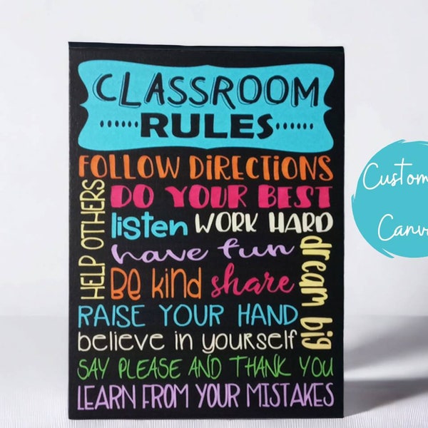 Classroom Rules Sign - Etsy