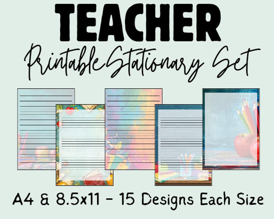 Teacher Stationary, Printable Paper, School Stationary, Lesson Plan ...